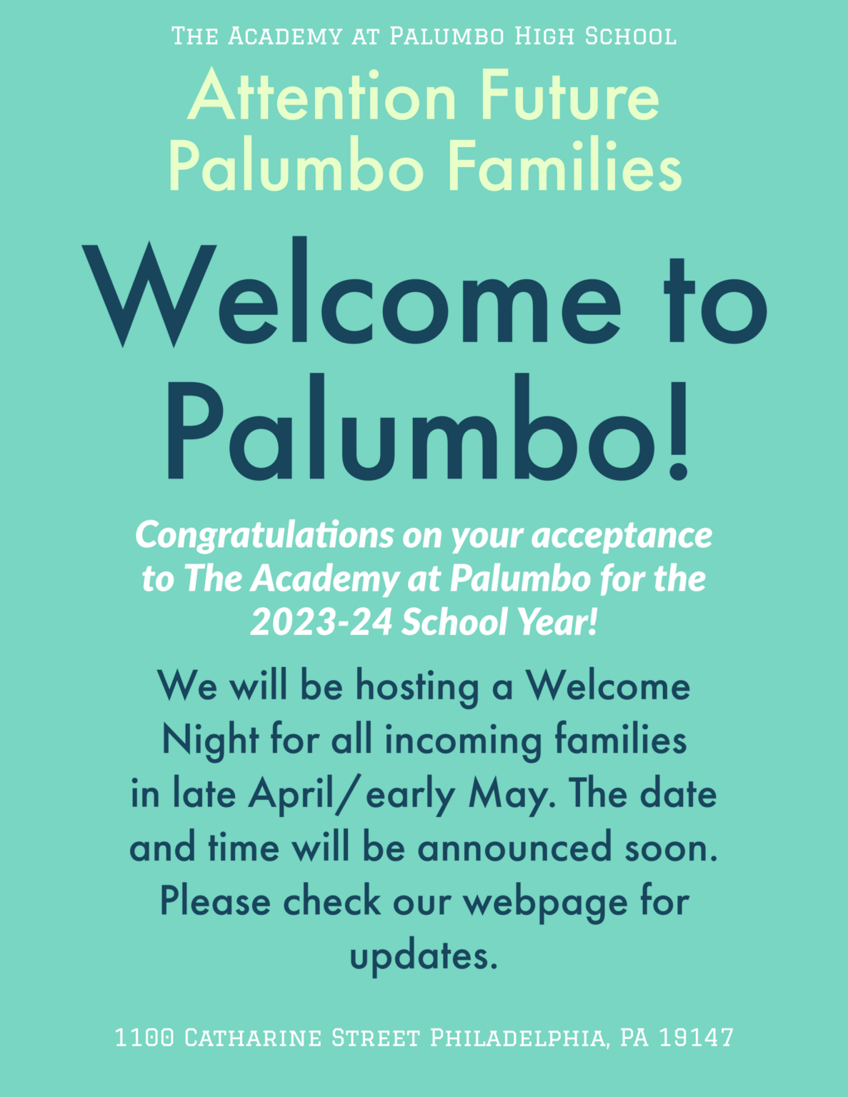 Attention Future Palumbo Families - Academy At Palumbo